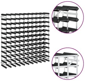 vidaXL Marketos Stojan na víno na 120 lahví černý masivní borové dřevo