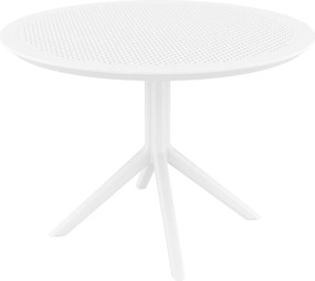 Stůl Sky kulatý 105 cm – bílá