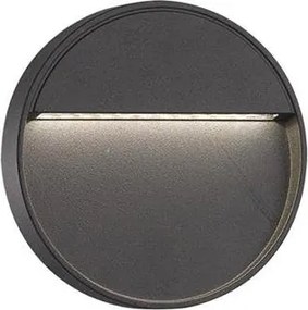 Přisazené venkovní LED svítidlo DPM GRD002, IP54, 6W, 245lm, 4000K, kruh, černá