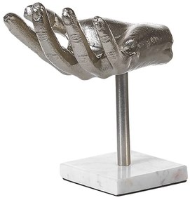 Dekorativní figurka stříbrná MANUK Beliani