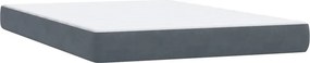Box spring postel s matrací tmavě šedá 160x210 cm samet 3317950