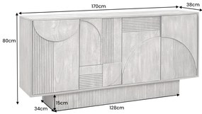 Designová komoda Movement 170 cm hnědé mango