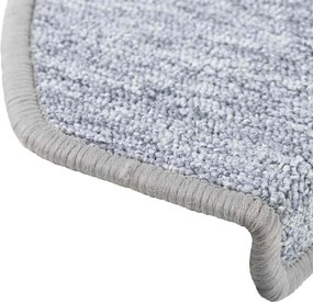 Schodové rohože 30 ks 65 x 24 x 4 cm světle šedé, půlkulaté, velké 3365752