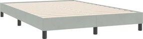 Postel Box Spring bez matrace světle šedá 140x220 cm samet 3315873