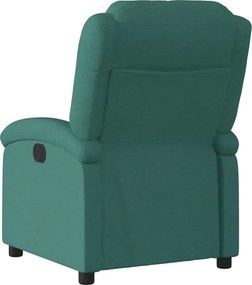 Elektrické polohovací křeslo tmavě zelené textil 3204146