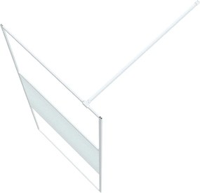 Sprchová zástěna walk-in bílá 90 x 195 cm čiré ESG sklo 152151