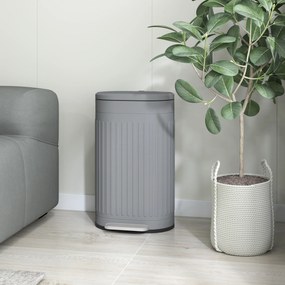 HOMCOM Odpadkový koš 30 l pedálový koš s víkem nožní pedál vyjímatelný vnitřní koš s funkcí soft-close 36,5 x 31,2 x 60,8 cm, šedý
