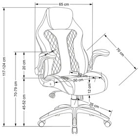 Kancelářská židle HAME černá/šedá