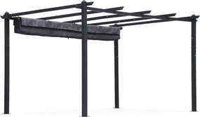 Zahradní pergola s posuvným střešním systémem Zenia 3x4 m šedá