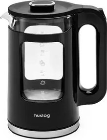 Huslog Rychlovarná konvice sklo-plast černá / 2200W / 1.7 L