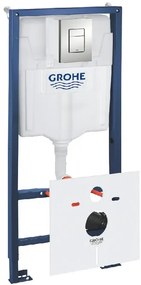 Grohe Rapid SL - Předstěnová instalace s nádržkou pro závěsné WC, souprava Fresh a tlačítko Skate Cosmopolitan, matný chrom 39449000