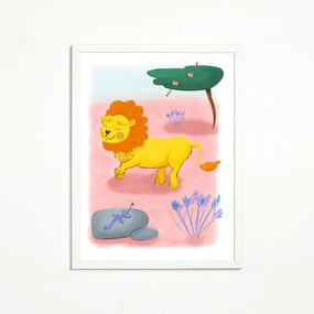Kristýna Pýchová | Pyšný lev Rám: Černý, Velikost: 30 x 20 cm
