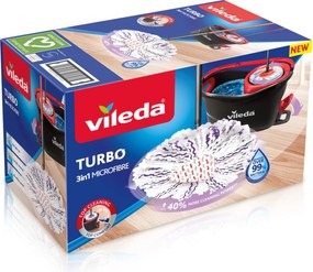 Vileda Třásňový rotační mop TURBO 3v1 MICROFIBER s kbelíkem