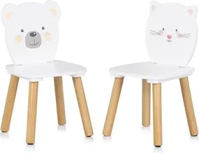 CHIPOLINO Dřevěný stolek s židlemi Bear,Kitten