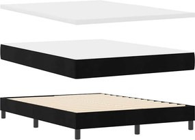 Postel s boxspringem s čelo Černá 160 x 200 cm samet 3340396