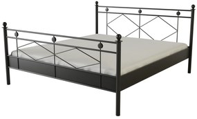 Nábytek ATIKA s.r.o. Kovová postel DARJA Povrchová úprava: stříbrná RAL 9006, Rozměr: 100 x 200 cm