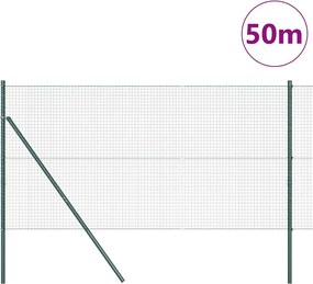 Zemní upevnění svařované drátěné ploty 50 x 1,2 m Zelená 3351767
