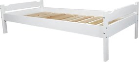 Dřevěná postel LIVIO 90x200, bílá Kondela 0000247956