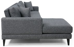 Hanah Home Rohová pohovka NORDIC tmavě šedá levá 560ARE1112
