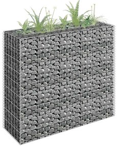 Gabionový vyvýšený záhon pozinkovaná ocel 90 x 30 x 90 cm 145631