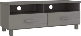 TV stolek HAMAR světle šedý 106 x 40 x 40 cm masivní borovice 340471