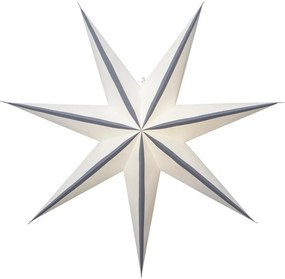 Star Trading, Vánoční dekorace papírová hvězda Randi, 7 cípů | bílá, šedá