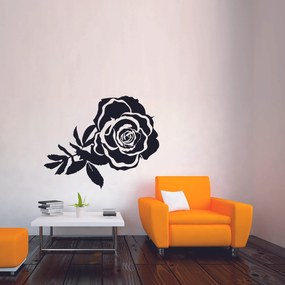 Samolepka na zeď - Rozkvetlá růže (60x40 cm) - PopyDesign