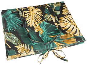 Bellatex Polstr na plážové lehátko 55x195 cm, potah na zip monstera zelená