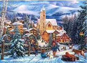 Castorland 030194 Puzzle Sáňkování ve městě / 300 dílků / od 8 let