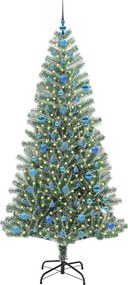 Umělý vánoční stromeček se sněhem a LED osvětlením 210 cm 3396831