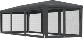 Party stan s 8 síťovanými bočnicemi antracitový 3 x 9 m HDPE 319244