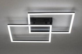 Stropní stmívatelné designové LED svítidlo Dualle Quadra Big Black