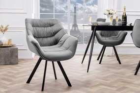 Designová otočná jídelní židle Miramar Luxury samet seda