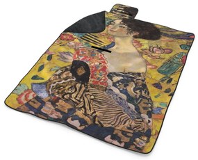 Sablio Plážová deka Dáma s vějířem - Gustav Klimt: 200x140 cm