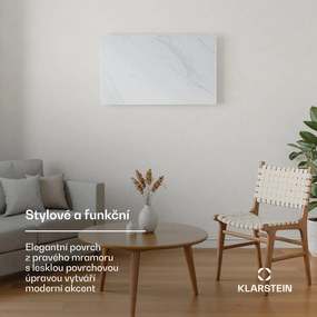 Klarstein MarmoHeat infračervený panel | 600 W | 5 - 9 m² | mramorový design | 70 cm x 100 cm