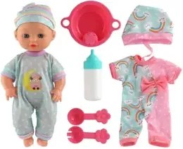 TEDDIES Panenka miminko s doplňky / 25 cm / pevné tělo / krabice / od