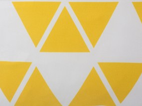 Sada 2 polštářů geometrický vzor 45 x 45 cm žlutá PANSY Beliani