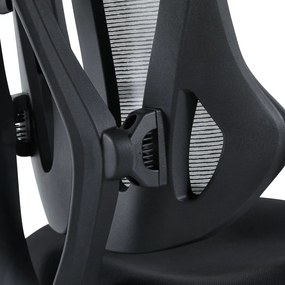 Herní  ergonomická  židle ERACER H3246 — síť / látka, šedá / černá