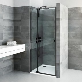 Roth ELEGANT NEO LINE BI PF2+BI SET Jednokřídlé sprchové dveře + set profilů BI SET 100 cm Profil: Černá, Sklo: Hladké čiré