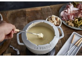 Staub Fondue sada 20 cm/2,35l bílá lanýžová, 140020107