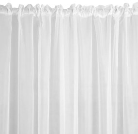 Bílá záclona na pásce LUCY 400x250 cm