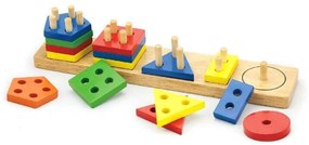 Dřevěné Montessori tvary Viga s třídičkou