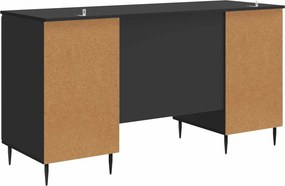 Stůl s policí Černá 142,5 x 50 x 75 cm Kompozitní dřevo 3414586