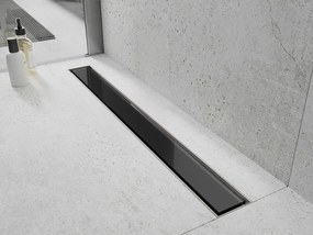 Mexen Flat MGB krytka pro liniový odtok 80 cm, černé sklo - 1026080