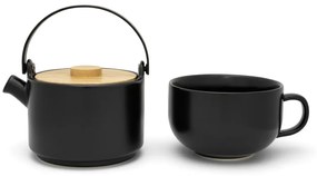 Bredemeijer, Sada konvice na čaj a šálek s bambusovým víkem Umea Tea for one | průhledná