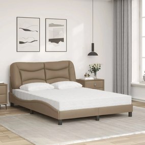 Postel s matrací Hvar cappuccino 140 x 190 cm umělá kůže 3208721