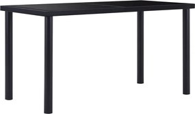 vidaXL Jídelní stůl černý 140 x 70 x 75 cm tvrzené sklo [281853]