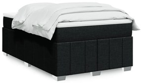 Box spring postel s matrací černá 120x190 cm textil 3285458