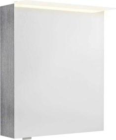 Sapho Linex - Zrcadlová skříňka s LED osvětlením 60x70x15 cm, P/L, dub stříbrný LX060-0011
