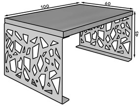 ADRK Konferenční stolek SEMARA B-A 100, dub artisan/černá